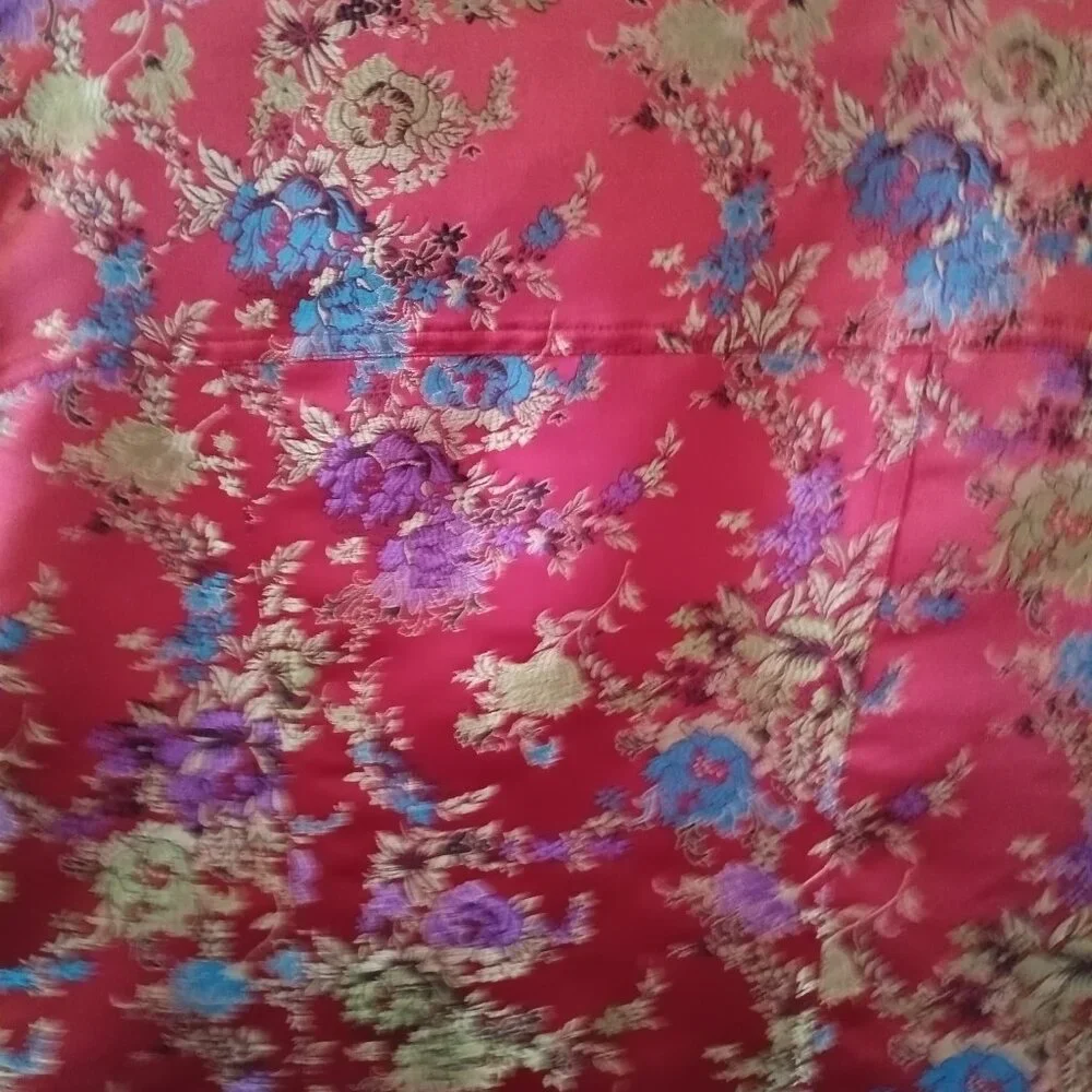 Spenser Jeremy | Jackets & Coats | Japanese Flower Blossom Red Satin ...